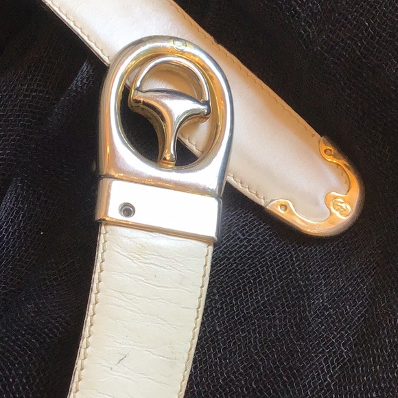 Gucci | Accessories | Vintage Gucci Leather Reversible Belt Camel Cream ...